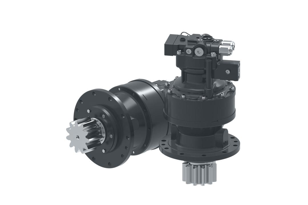 Track and swing drive piston motors